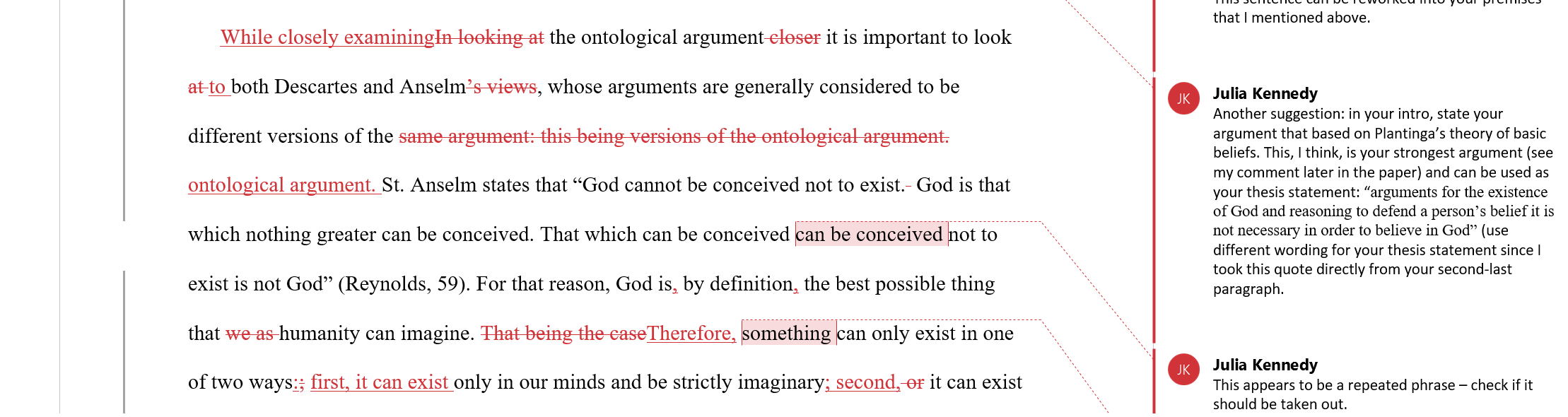 Editing Samples – Julia Kennedy | Editor